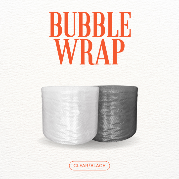 HIGH QUALITY BUBBLE WRAP CLEAR & BLACK 20X100M PER ROLL | Lazada PH