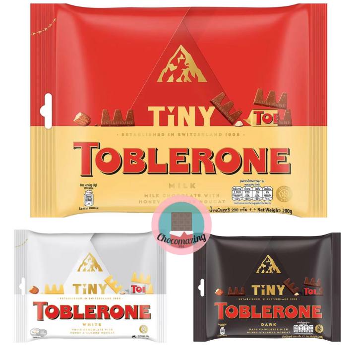 Toblerone Tiny Pack Milk, White & Dark Chocolate 200g | Lazada PH