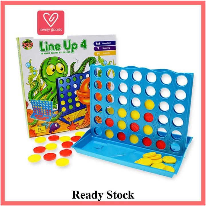 Line up 4 in a Row Foldable Board Game Puzzle Chess Game for Kids ...