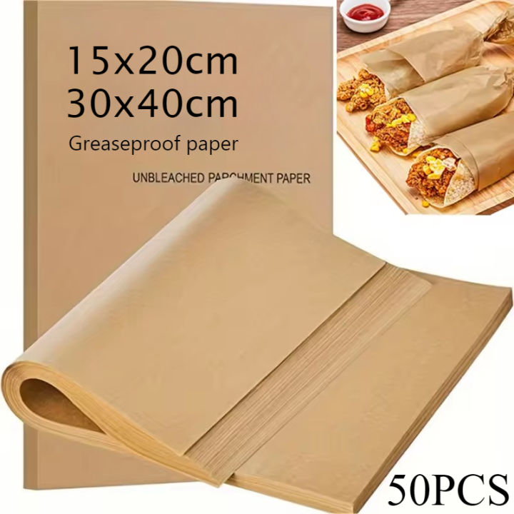 50PCS Rectangular Parchment Paper Tray Liner Baking Paper Greaseproof ...