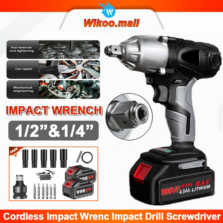 Portable Impact Wrench Socket Wrench 998VF 2-IN-1 Heavy Duty Brushless ...