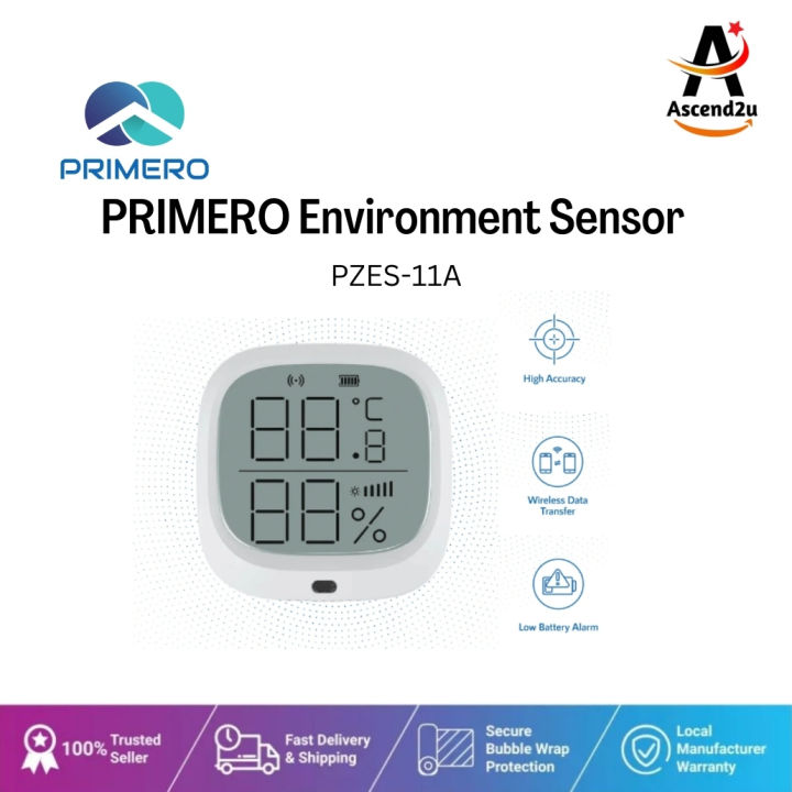 PRIMERO MY] - PRIMERO Environment Sensor PZES-11A | Require Gateway - 1 YEAR WARRANTY | Lazada