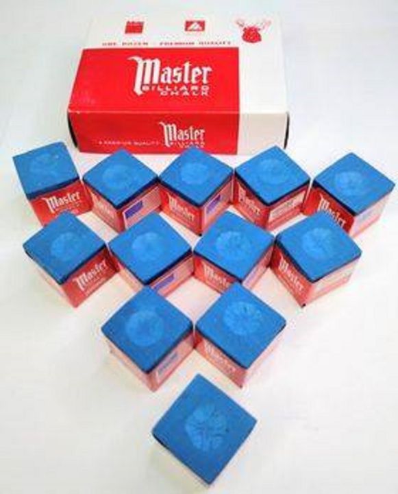 BUY 1 DOZEN GET 1 DOZEN MASTER BLUE BILLIARD CUE CHALK 12PCS/TISA NG ...