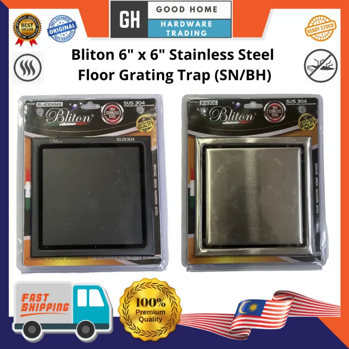 Bliton 6" X 6" Stainless Steel Mosaic Floor Grating Trap (SN / BH) | Lazada