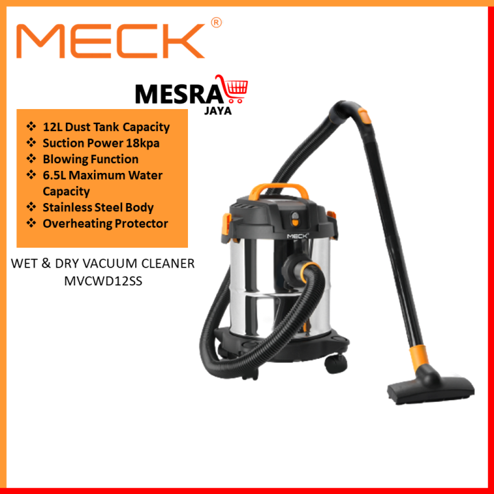 Meck Wet & Dry Vacuum Cleaner 12L - MVCWD12SS | Lazada