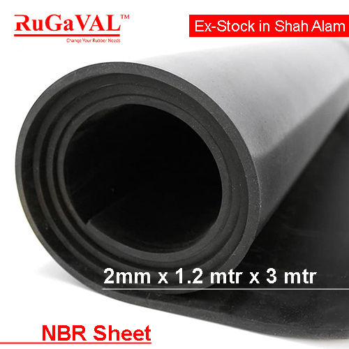 NBR Sheet, Size: 2mm x 1.2mtrW x 3mtrL, Nitrile Rubber Sheet, Smooth ...