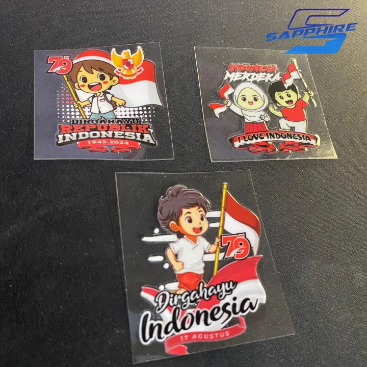 Sticker Indonesia Merdeka Stiker Kemerdekaan Indonesia ke-79 UV DTF ...