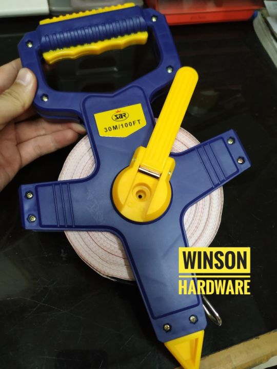 Meteran Rol Tancap Fiber 30M, 50M, 100M Meteran Tanah Gulung | Lazada ...