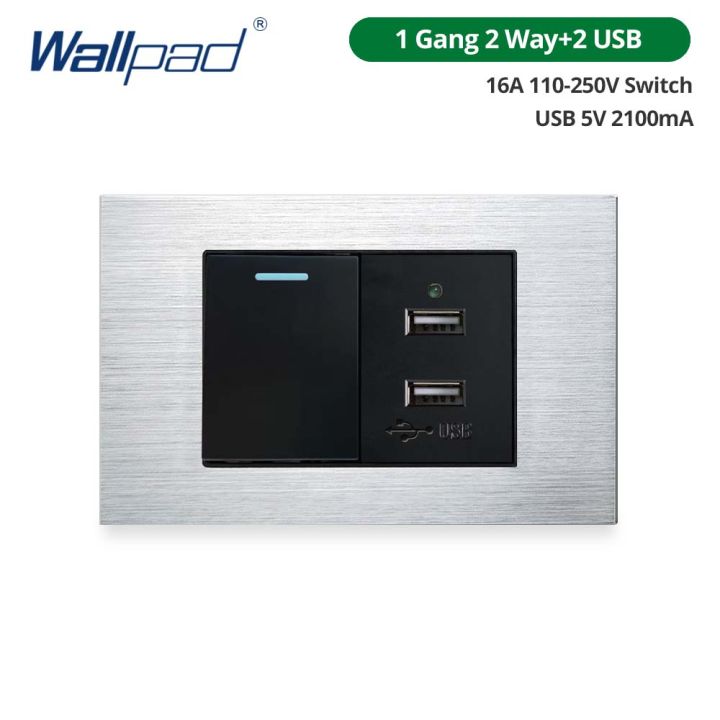 Wallpad 1 2 3 4 Gang 2 Way Rocker Button Wall Light Switch TV TEL RJ45 ...