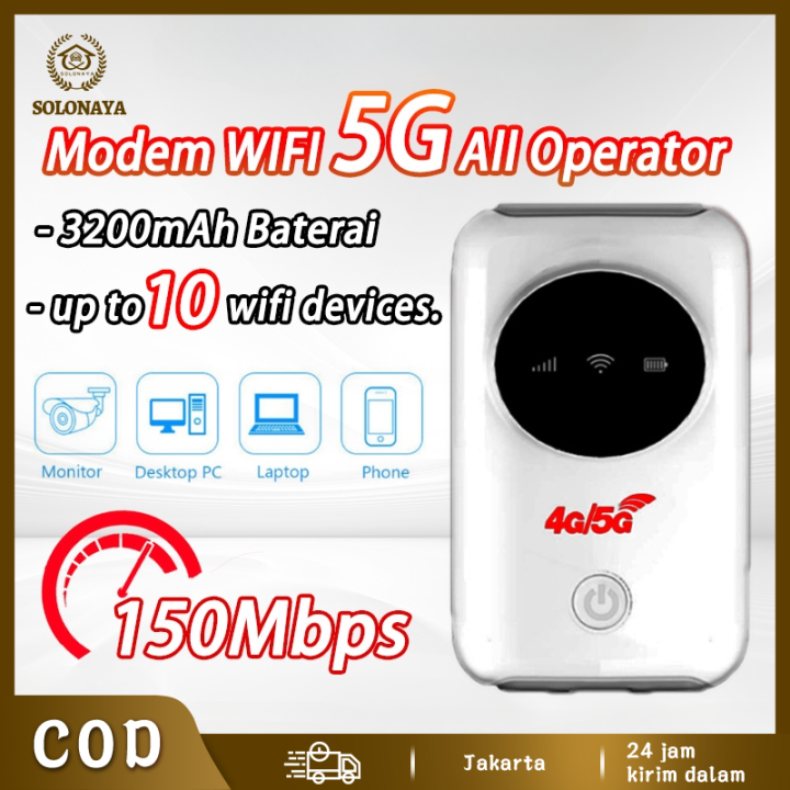 H808+ Modem Wifi 4G All Operator Wifi Portable 5G All Operator 3200mAh ...