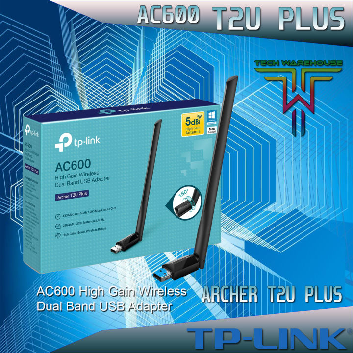 TP-Link Archer T2U Plus USB Wifi Dongle 2.4Ghz and 5.0Ghz Original And ...