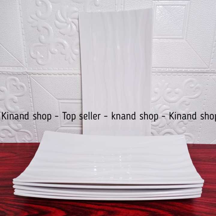3 PCS PIRING SUSHI MELAMIN ULIR PERSEGI LEBAR 26 CM MODEL PERSEGI ...