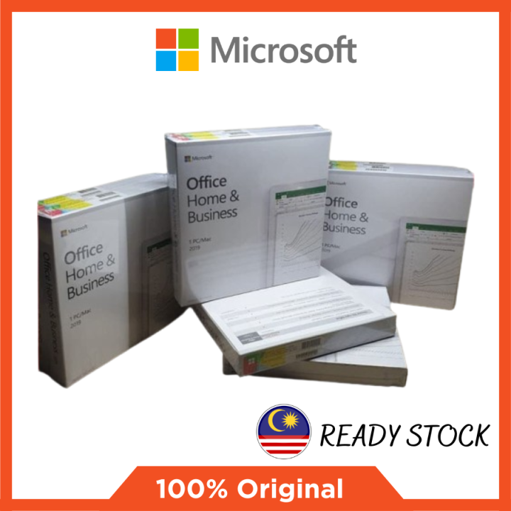 Genuine Microsoft Office Home and business 2019 With DVD Media Box Mac / Windows Retail Box (T5D ...