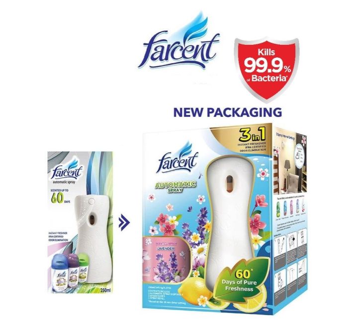 FARCENT Dispenser Set Automatic Scented Spray Air Freshener ( Starter ...