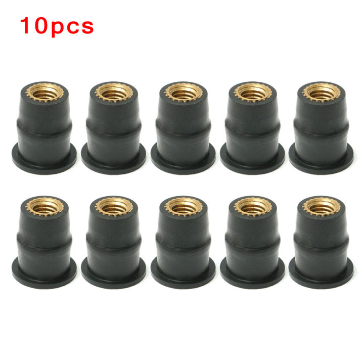 10 Pcs 5mm Motorcycle Windshield Rubber Nuts M5 Vibration Damper Panel ...