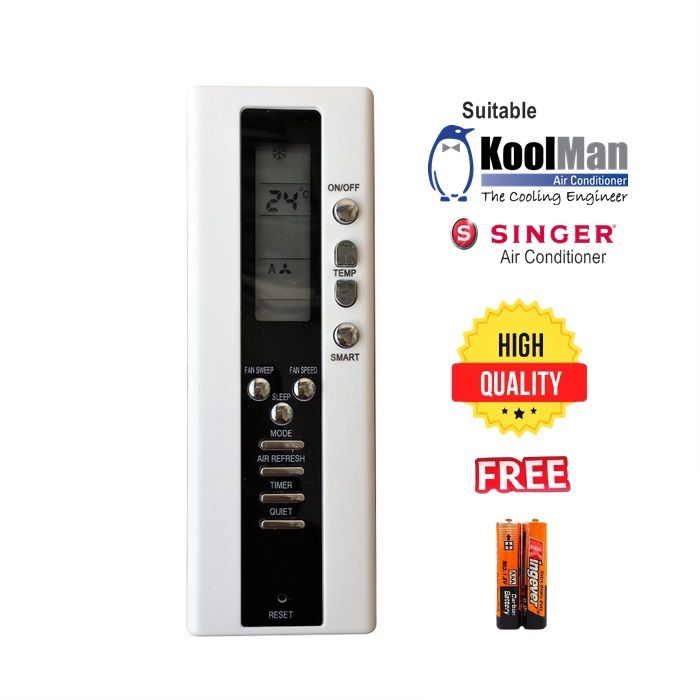 Koolman / SINGER Air Conditioner Remote Control Replacement KK-28E ...