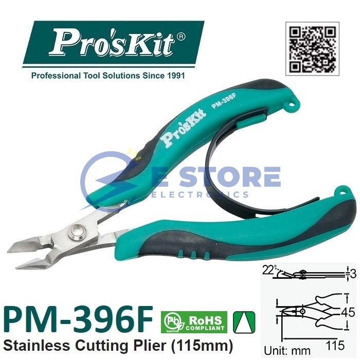 Pro'sKit PM-396F Stainless Cutting Plier - 115mm (Taiwan) | Lazada