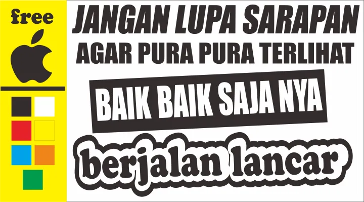 Cutting stiker kata kata jangan lupa sarapan stiker mobil stiker ...