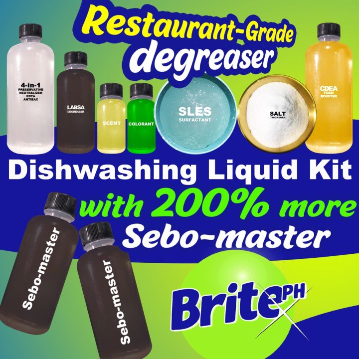 Dishwashing Liquid Kit DIY w 200 more Sebo Master degreaser | Lazada PH