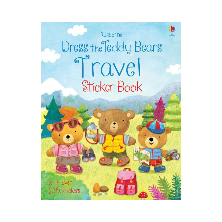 Dress the teddy bears travel sticker book Colouring English Activity ...