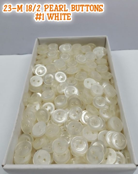 BUTTONS 23M 18/2 PEARL BUTTONS #1 WHITE | Lazada PH
