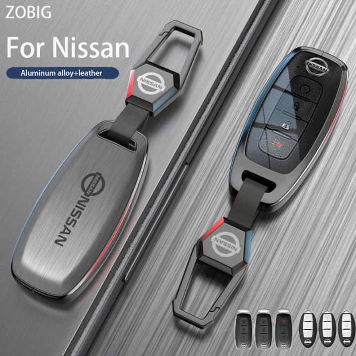ZOBIG NEW Key Fob Cover for Nissan Car Key Case Shell with Keychain Fit ...