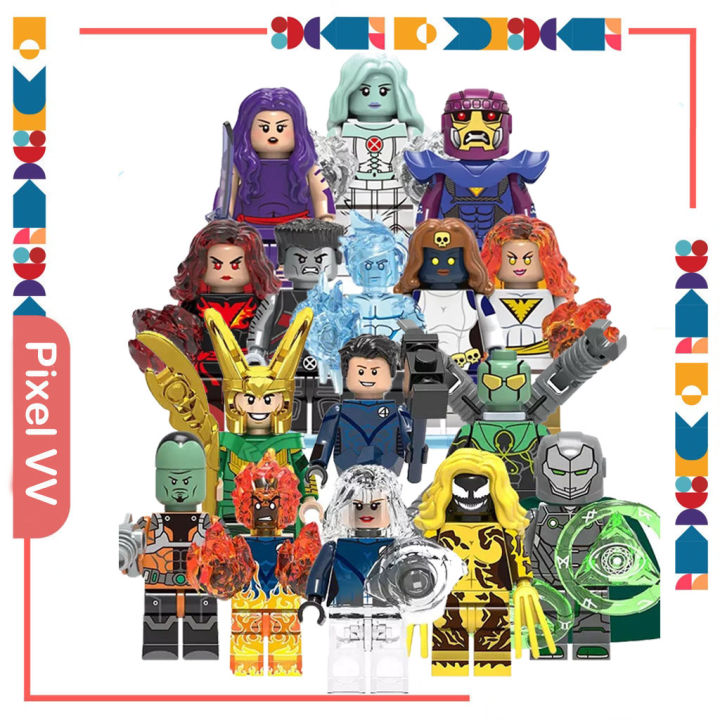 Superhero Character Building Block Toy Fantastic Four X Men Movie Mini ...