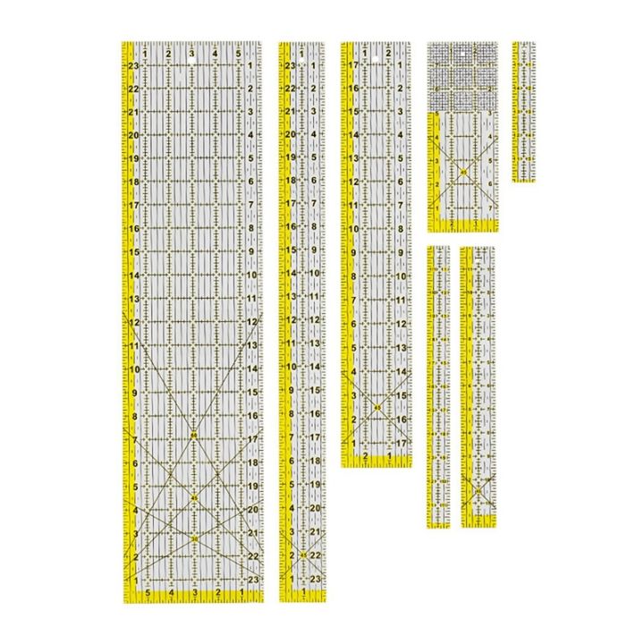 Quilting Ruler Acrylic Quilters Ruler for Easy Precision Cutting Fabric ...