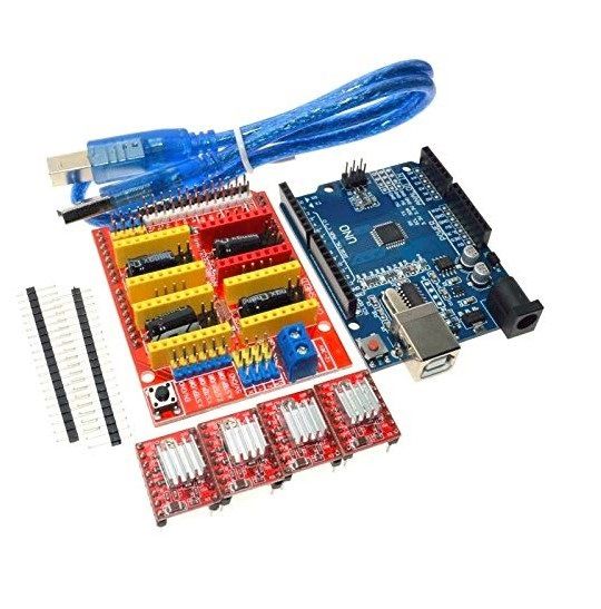 CNC Shield Expansion Board V3.0 + UNO R3 Board + A4988 Stepper Motor ...