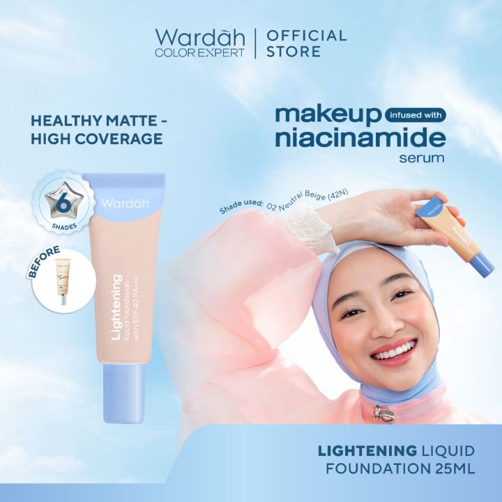[MUST HAVE!] WARDAH Lightening Liquid Foundation 25ml - Base Makeup ...