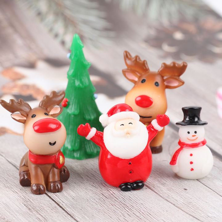Christmas Resin Elk Santa Claus Ornaments Merry Christmas Decoration ...