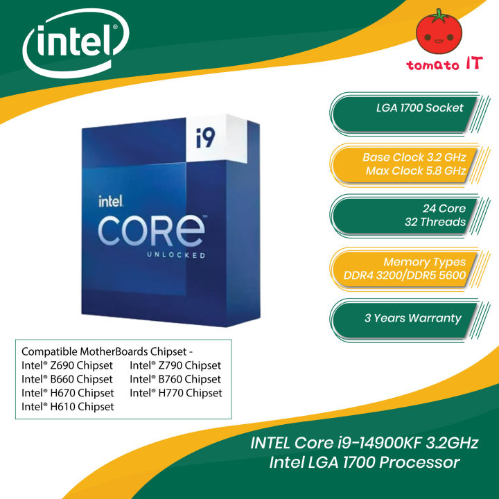 INTEL Core i9-14900KF 3.2GHz Intel LGA 1700 Processor | Lazada