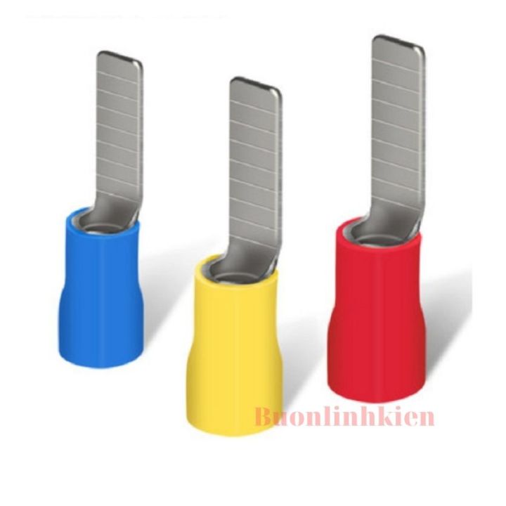 Bộ 50 Đầu cos pin dẹp DBV 5.5-10, cosse kim dẹt bọc phủ nhựa, đầu cos ...