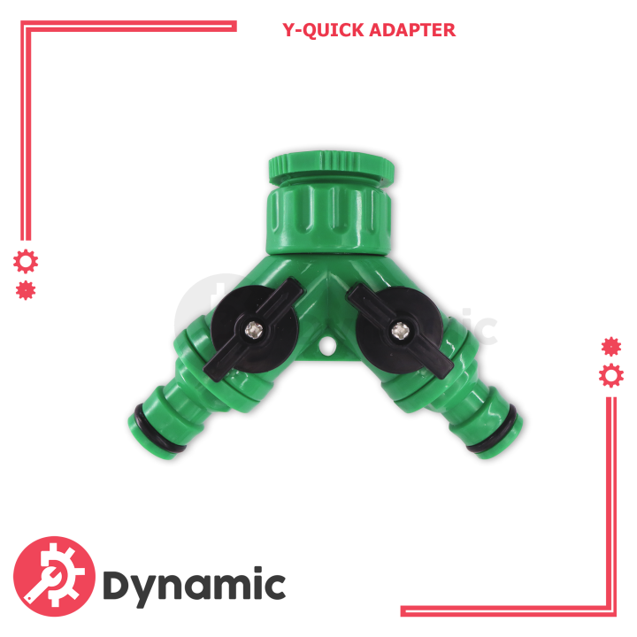 PVC 2-way Y Splitter Quick Release Garden Hose Connector Adaptor ...