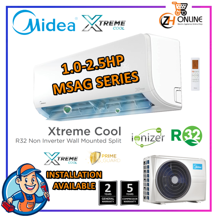 Brand new products Midea 1HP/1.5hp R32 Xtreme cool series Super ionizer MSAG-10CRN8 / MSAG ...