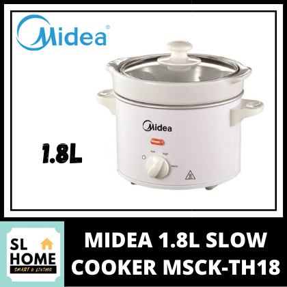MIDEA MSCK-TH18 1.8L SLOW COOKER WITH 3HEATS SETTING | Lazada