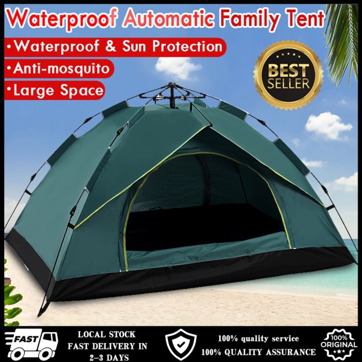 Tent 4-6 Person Large Camping Tent Easy Assembly Waterproof Family ...