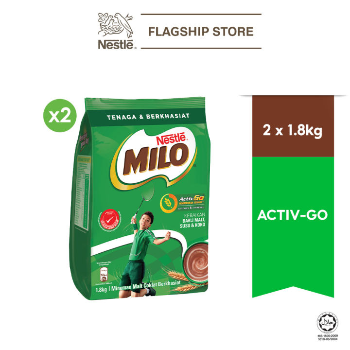 NESTLÉ MILO® CHOCOLATE MALT POWDER Soft Pack 1.8kg Bundle of 2 | Lazada