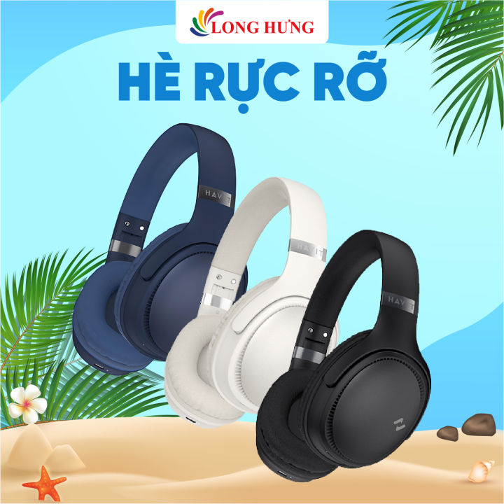 Tai nghe chụp tai Bluetooth Havit H630BT - Hàng chính hãng - Bluetooth v5.3, âm thanh sống động ...