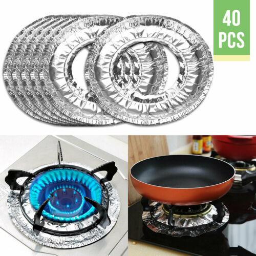 EG【Ready Stock】40pcs Aluminum Foil Circular Gas Burner Disposable Bib ...