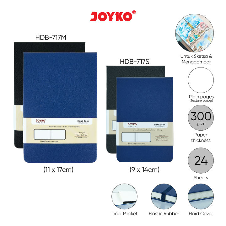 Buku Catatan Sketsa Hand Book Joyko HDB-717S~717M 300 gsm | Lazada ...