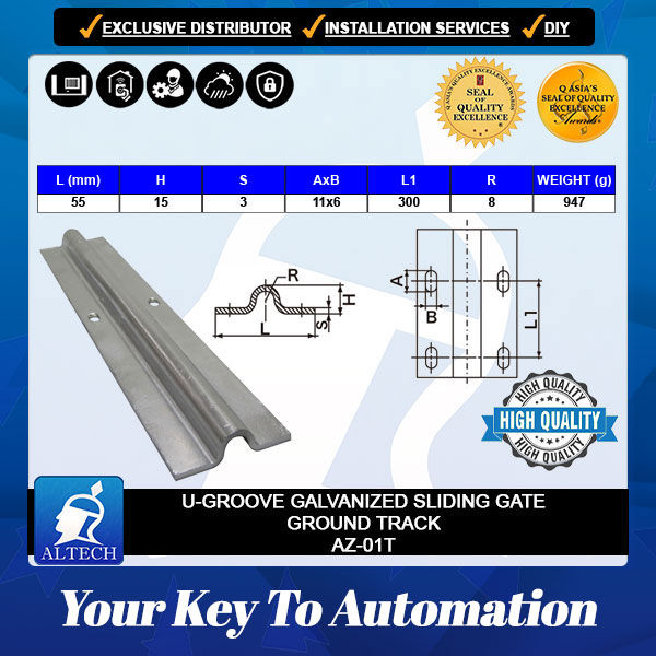 Sliding Gate Hardware U Groove Ground Tracks Rails | Lazada PH