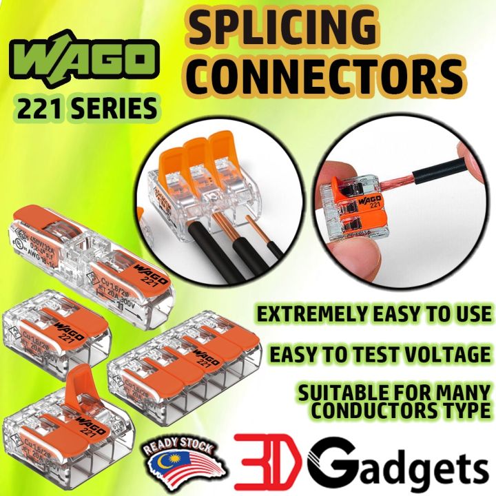 Wago Splicing Connector 221 Series Conductor Compact 221-412 / 413 ...