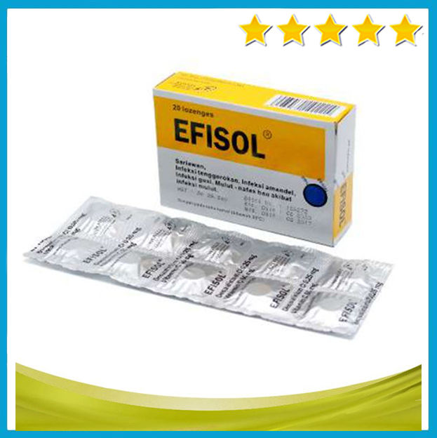EFISOL-C 1 Box 20 Tablet Hisap | Obat Hisap Sariawan | Panas Dalam Bau ...