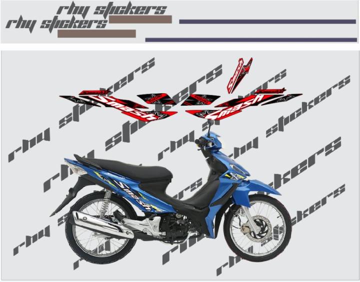 Stock Decals / Stickers for Suzuki Smash 115, 002 red | Lazada PH