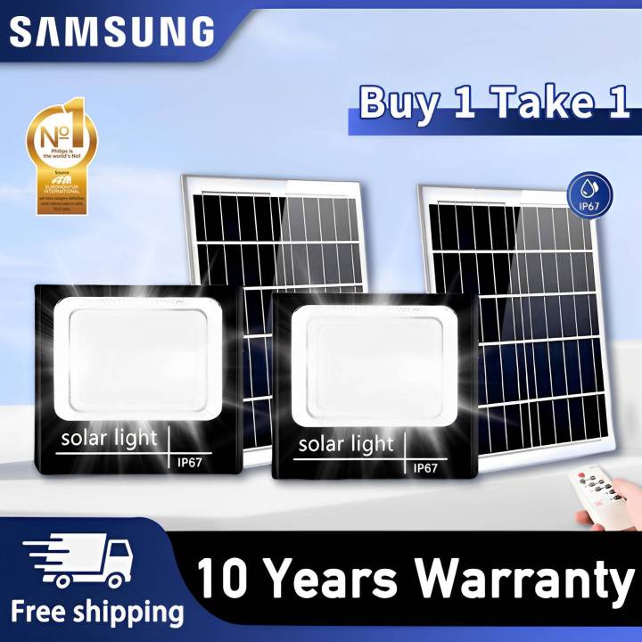 【Buy 1 Take 1】Samsung Solar Light Outdoor Solar Led Light 500w 300w ...