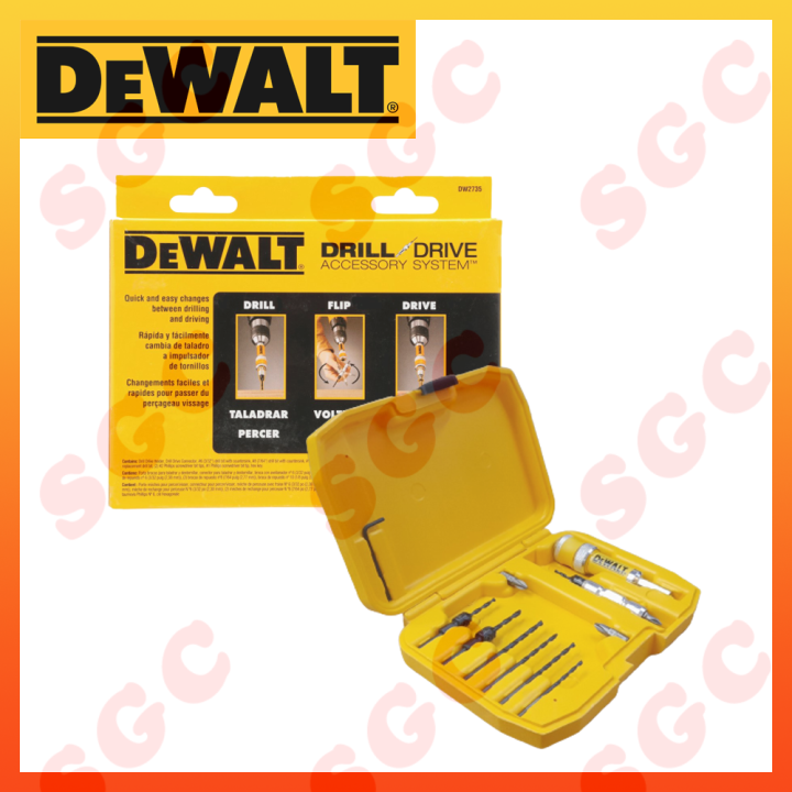 DeWALT DW2735 DeWALT ชุดดอกเจาะนำและดอกไขควง 12 ชิ้น DeWALT ดอกเจาะนำ ...