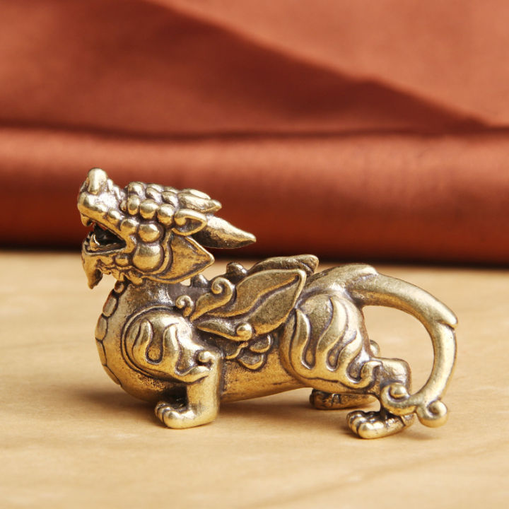 Chinese Mythical Beast Pixiu Figurines Lucky Animal Qi Lin Desktop ...