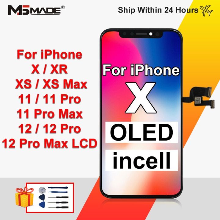 AAA +++ อะไหล่จอ OLED สำหรับ Iphone X XR XS Max อะไหล่จอแสดงผล LCD สำหรับ Iphone 11 12 Pro Max ...