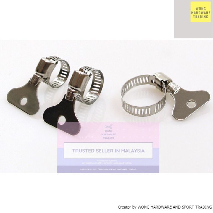 【Ready Stock 】Stainless Steel Hose Clamp Clips with Key for Water Pipe ...